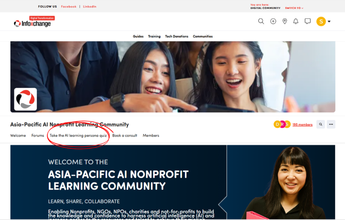 Guide to the AI Community Platform | TechSoup Brunei